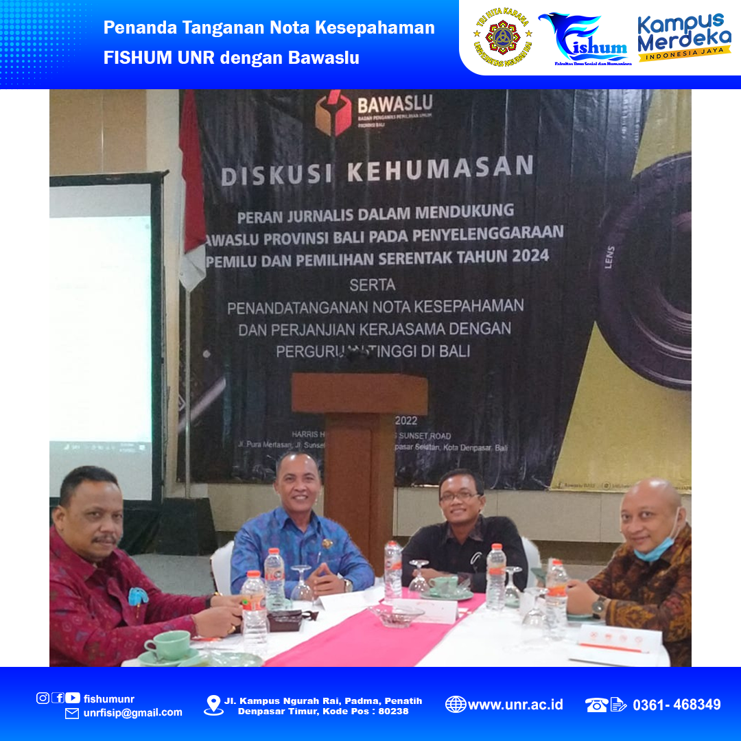 Penanda Tanganan Nota Kesepahaman - Fakultas Ilmu Sosial dan Humaniora UNR Penanda Tanganan Nota Kesepahaman - Fakultas Ilmu Sosial dan Humaniora UNR